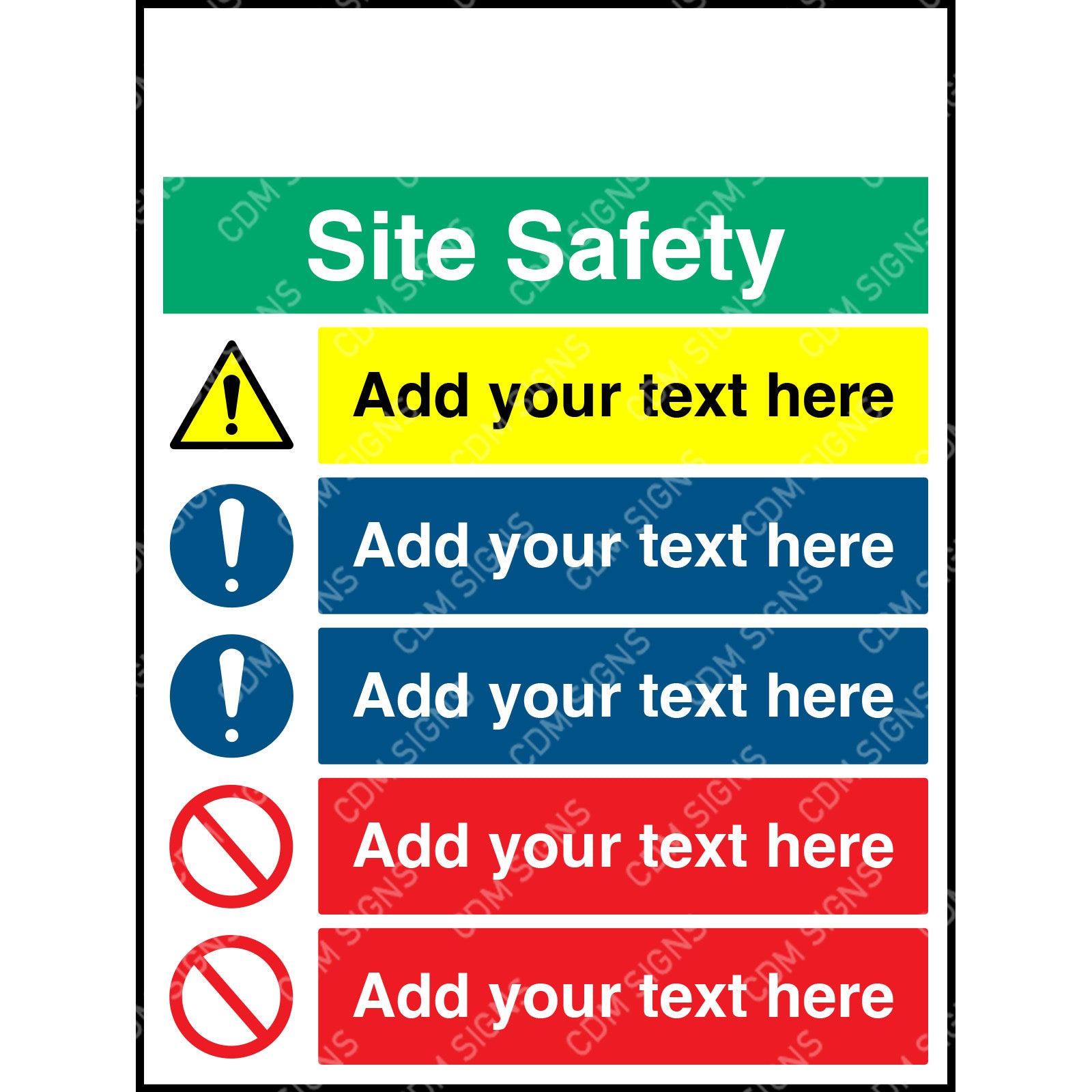 Custom Printed Health and Safety Signs | Custom Site Boards