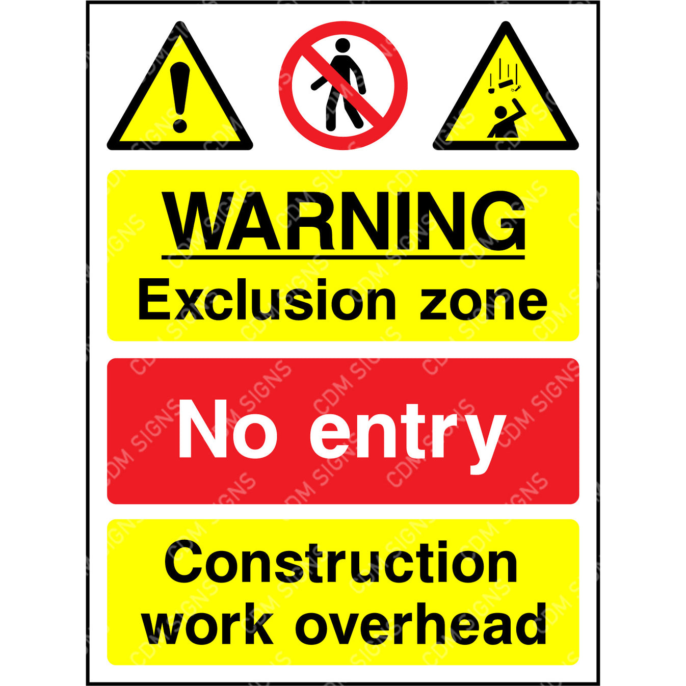 Warning exclusion zone