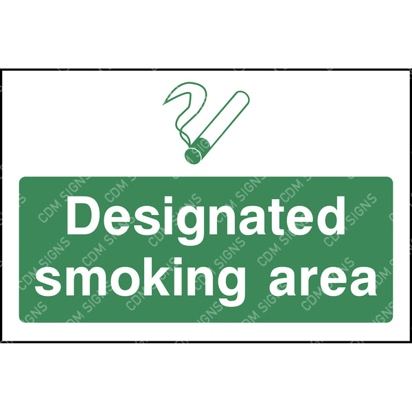 Designated smoking area - Site signs - Huge range