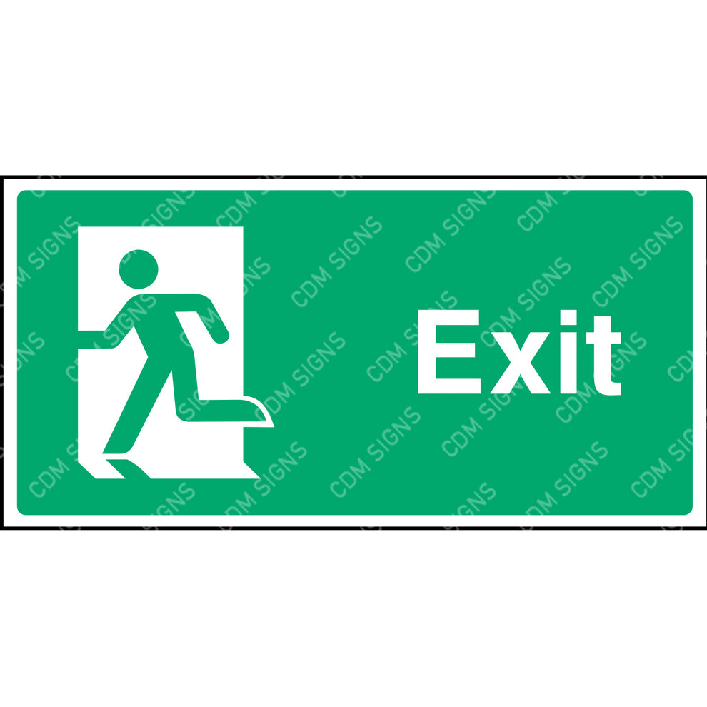 Exit sign left