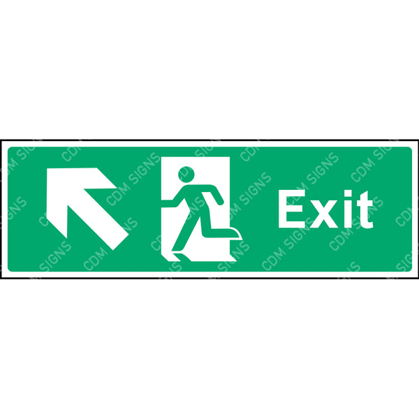 Exit up left arrow sign